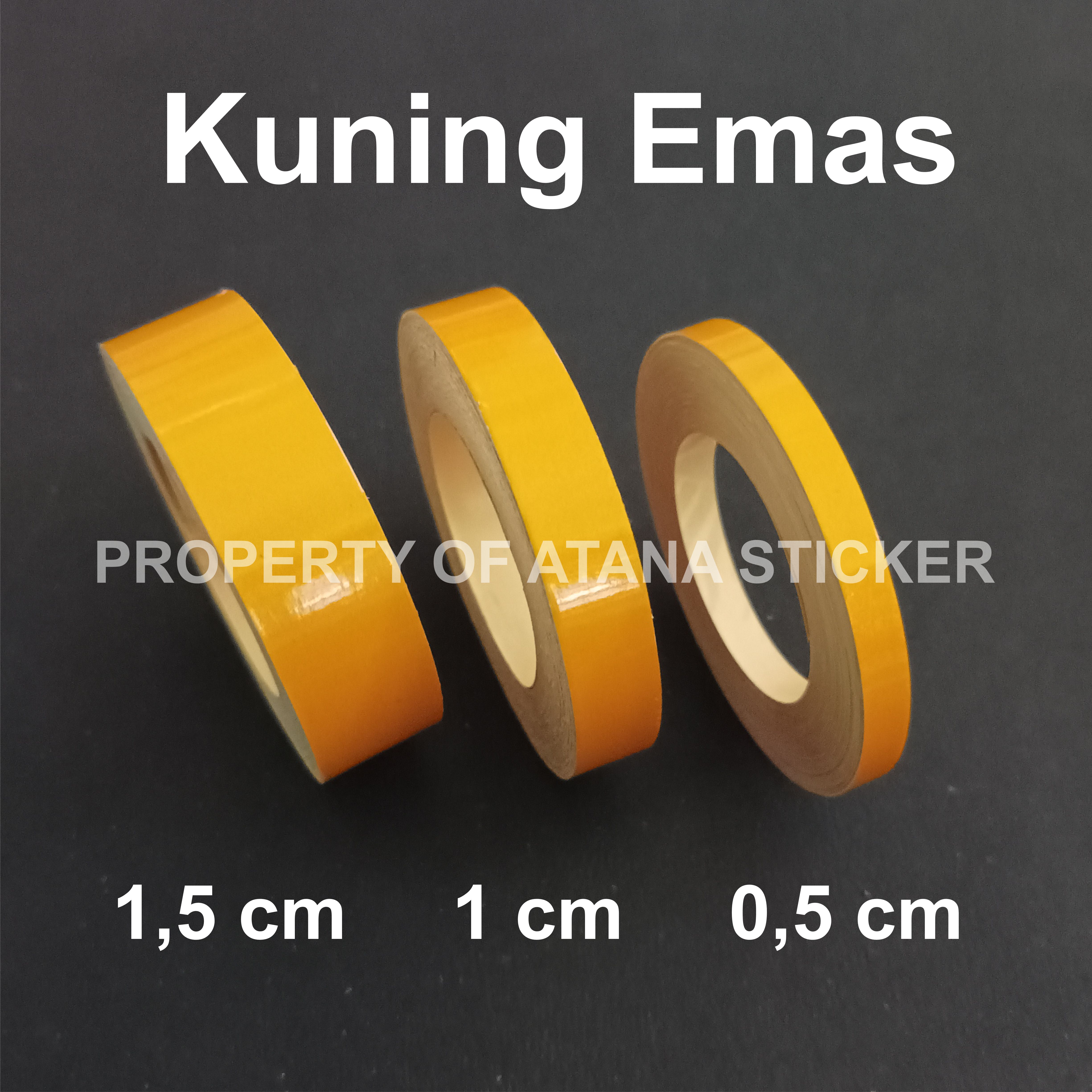 Stiker List Velg Body Sepeda Motor Matic Mobil Kuning Emas Tua Golden ...