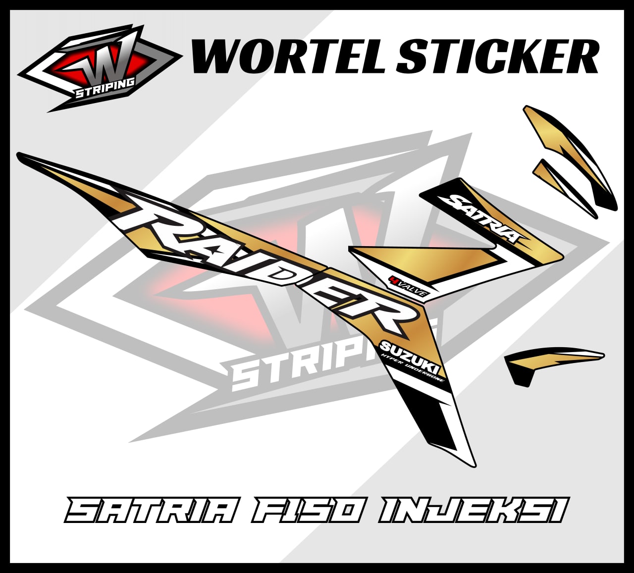 Striping Hologram Satria FU Injeksi-Stiker Decal Satria Fu 150 Injeksi ...
