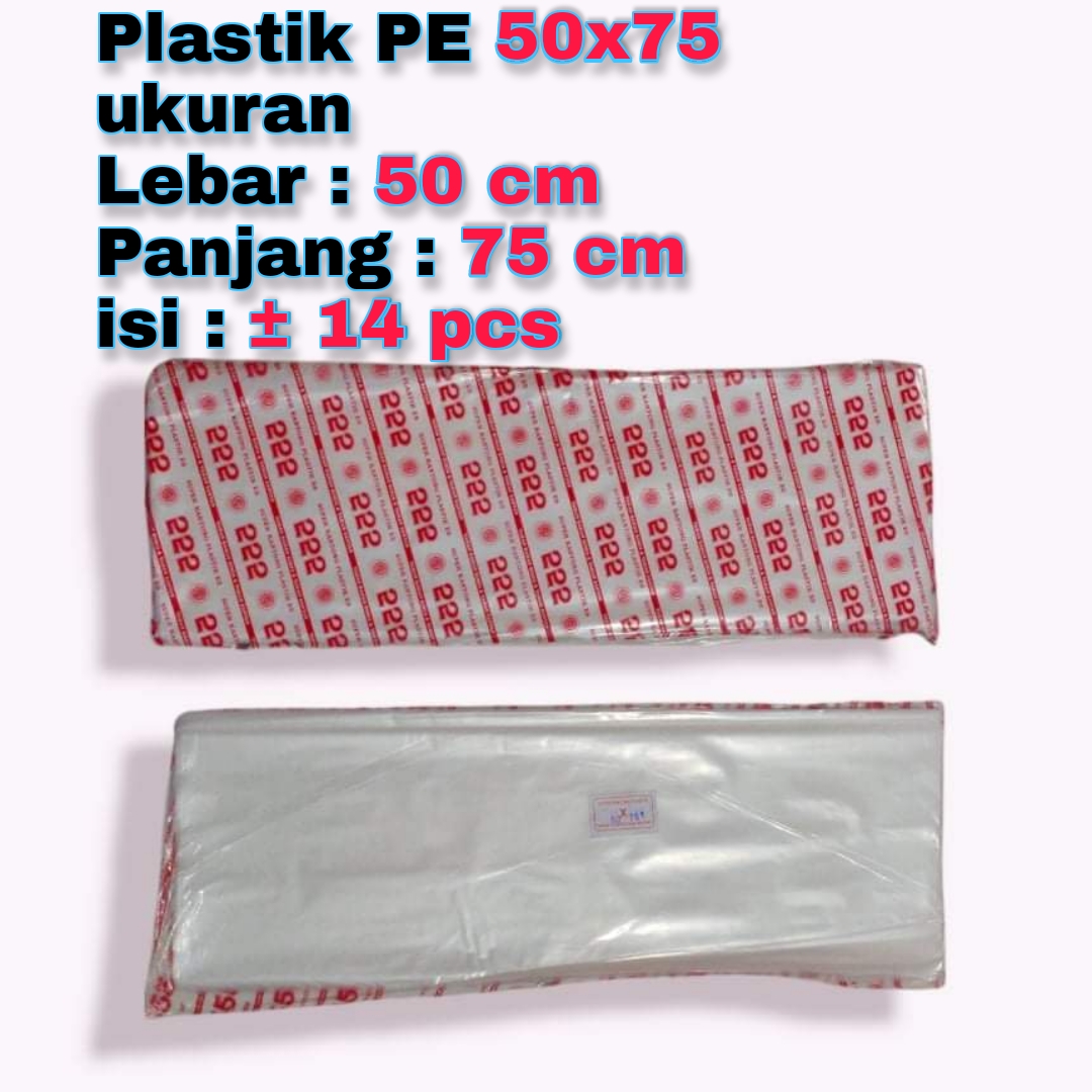 GNP Kantong plastik PE besar ukuran 50x75 cm (PAKET 5 PACK) / plastik ...