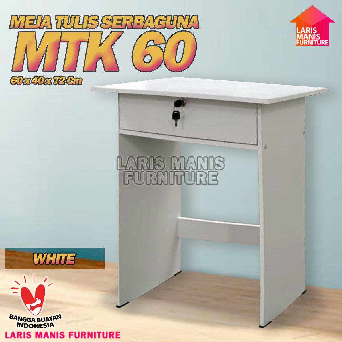 MEJA TULIS MTK 60 MEJA KERJA MEJA BELAJAR DESK MEJA TULIS MINIMALIS ...