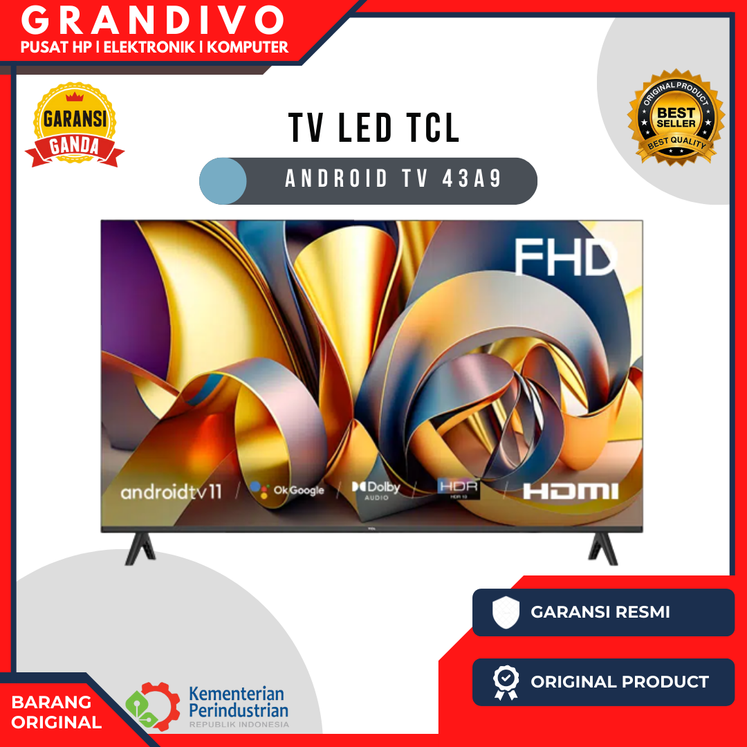 TV LED TCL Android TV 43A9 Garansi Resmi - Grandivo | Lazada Indonesia