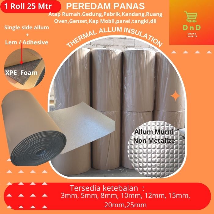 Peredam Panas Multifungsi: Foam 20mmx1Mx25M untuk Mesin, Atap, Panel ...