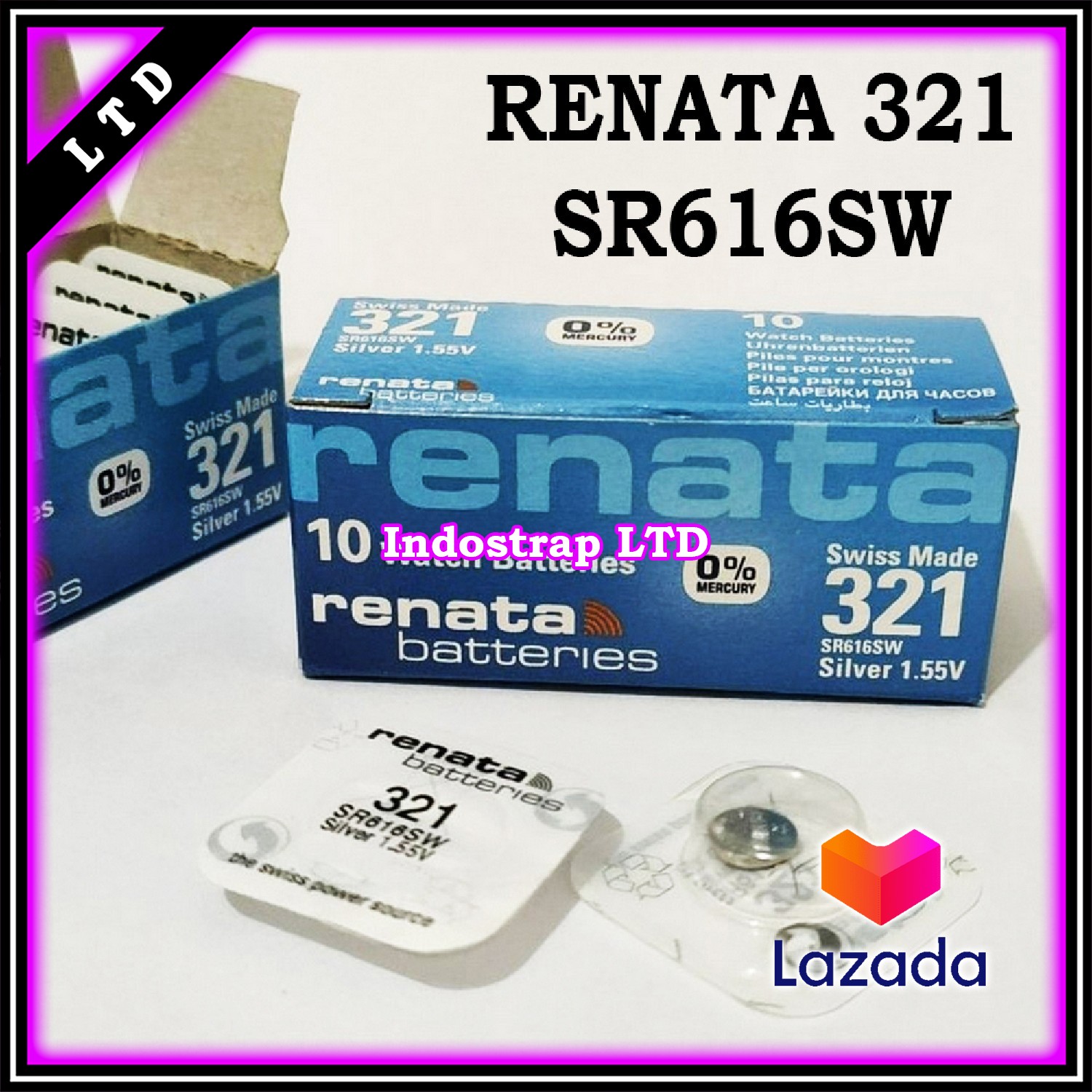 Baterai 321 SR616SW batrai kancing 321 SR 616 SW 1,55 Volt | Lazada ...