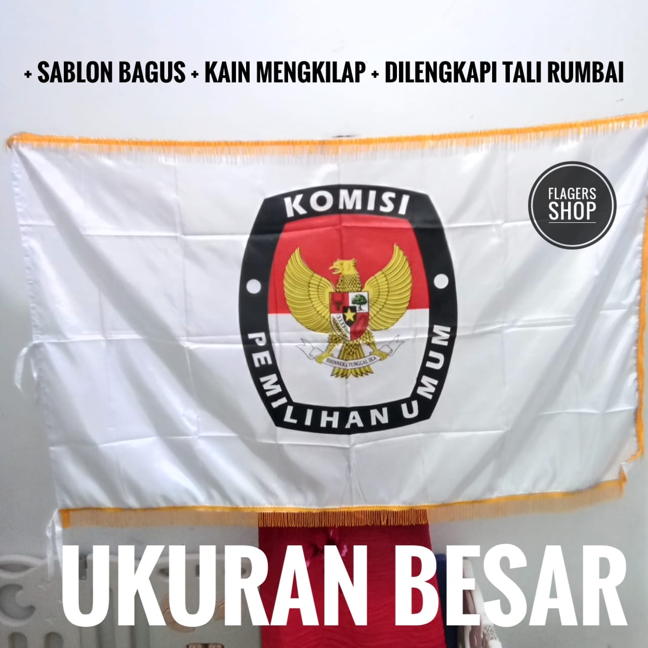 Bendera Ruangan KPU Indonesia 90x135 cm - Ukuran Besar | Lazada Indonesia