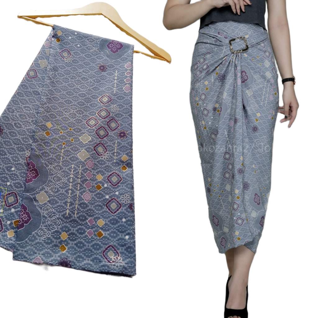 Rok Lilit Batik Modern | Rok Lilit Batik Warna Pastel | Rok Kondangan ...