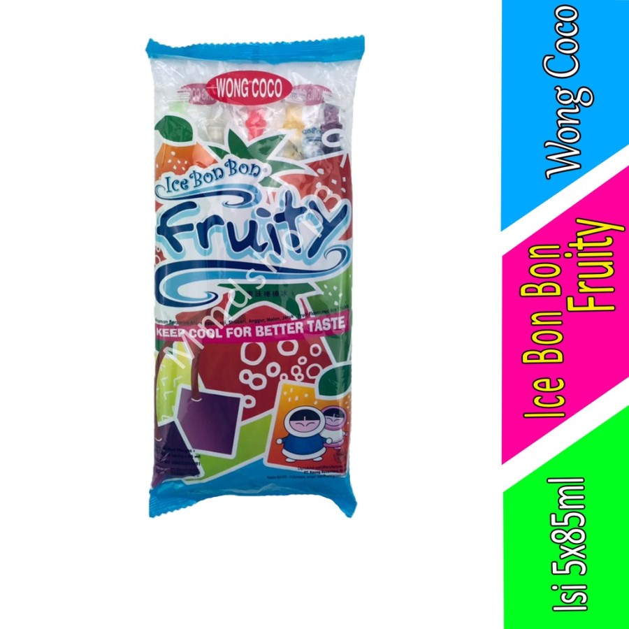 Ice Bon Bon Fruity - Wong Coco - Minuman Rasa Buah - Isi 5x85ml ...