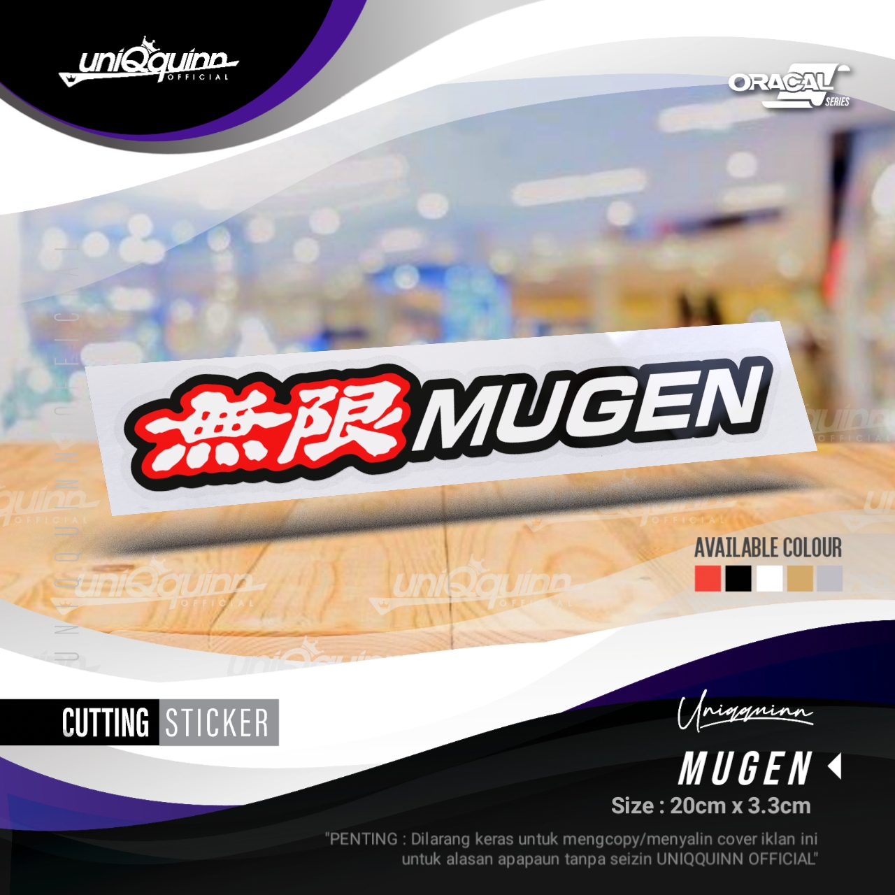 UQ Sticker Mugen | Stiker Mobil Mugen [ Cuttting Sticker ] | Lazada ...