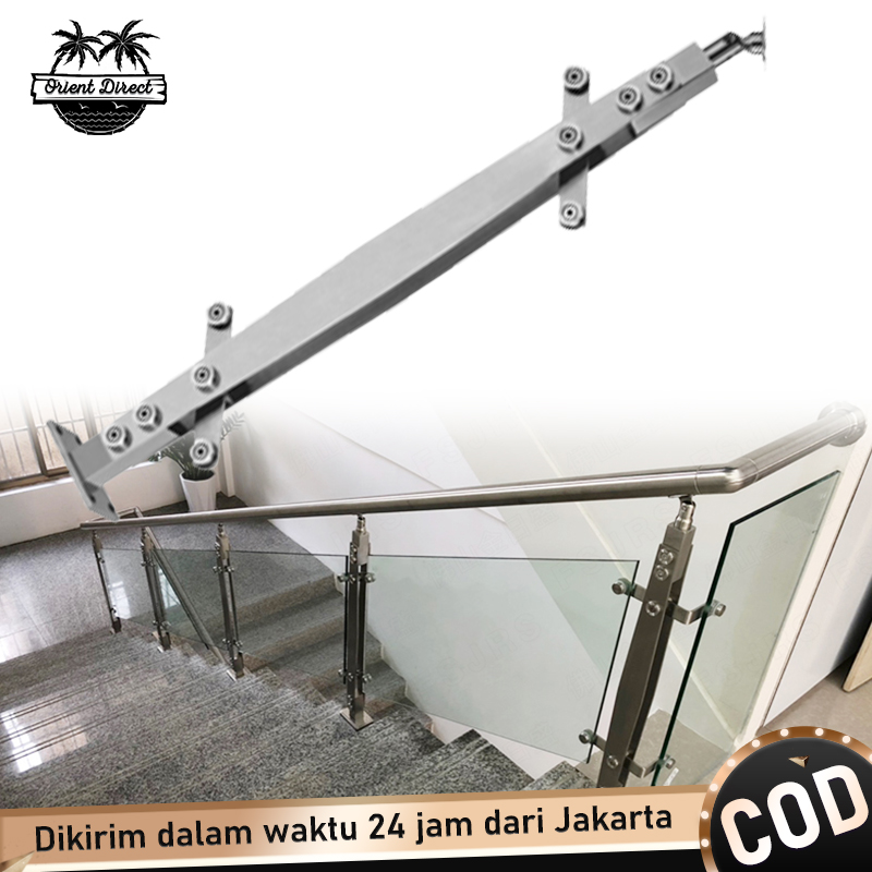 Tiang Railing Tangga Kaca Minimalis Stainless Stainless SUS 201 ...