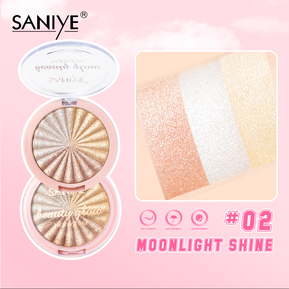 SANIYE 【BPOM】 5 Warna Shimmer Wajah Highlighter Dan Eyeshadow Palette ...
