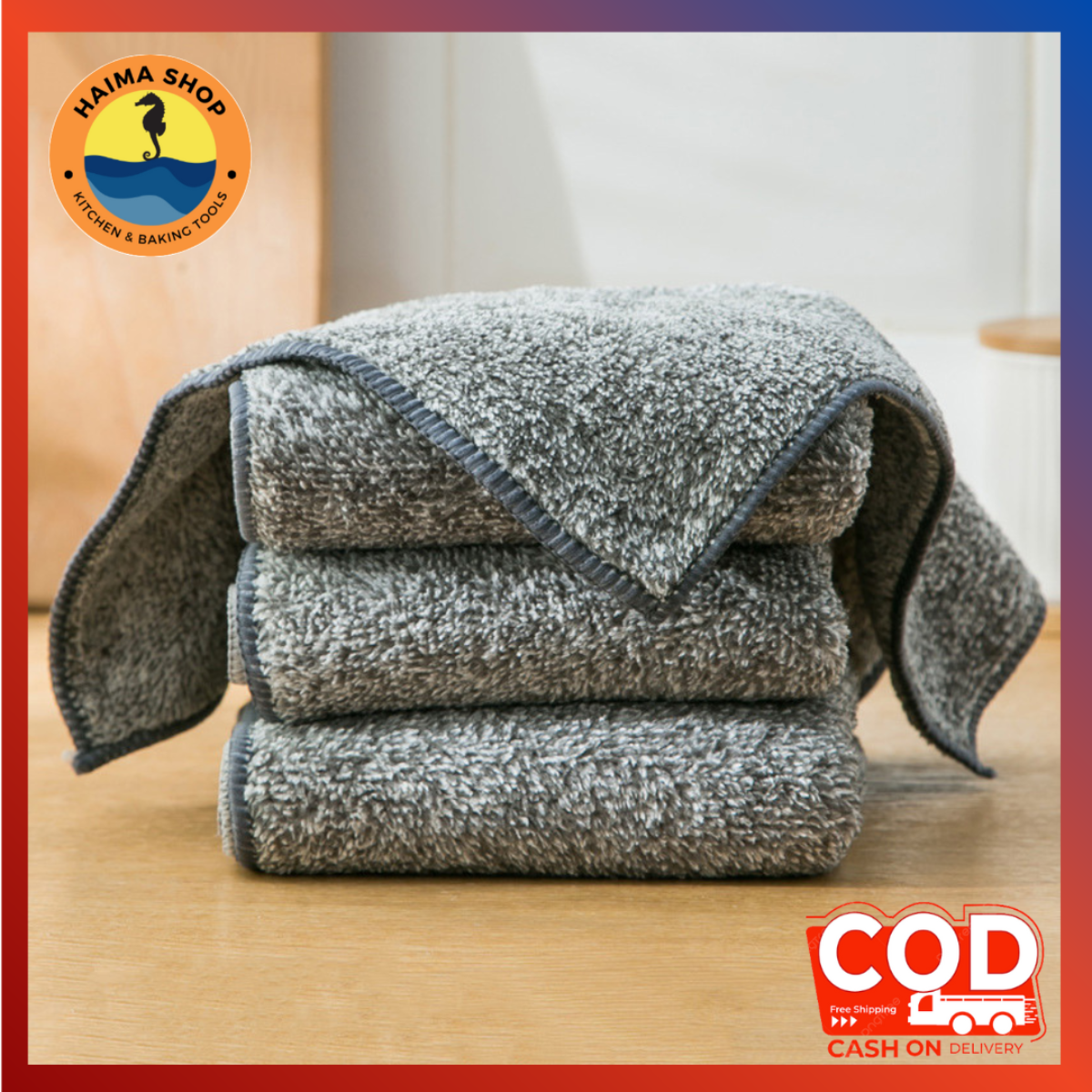 Kain Lap Dapur Microfiber Tebal Lap Tangan Lap Piring Kain Lap ...