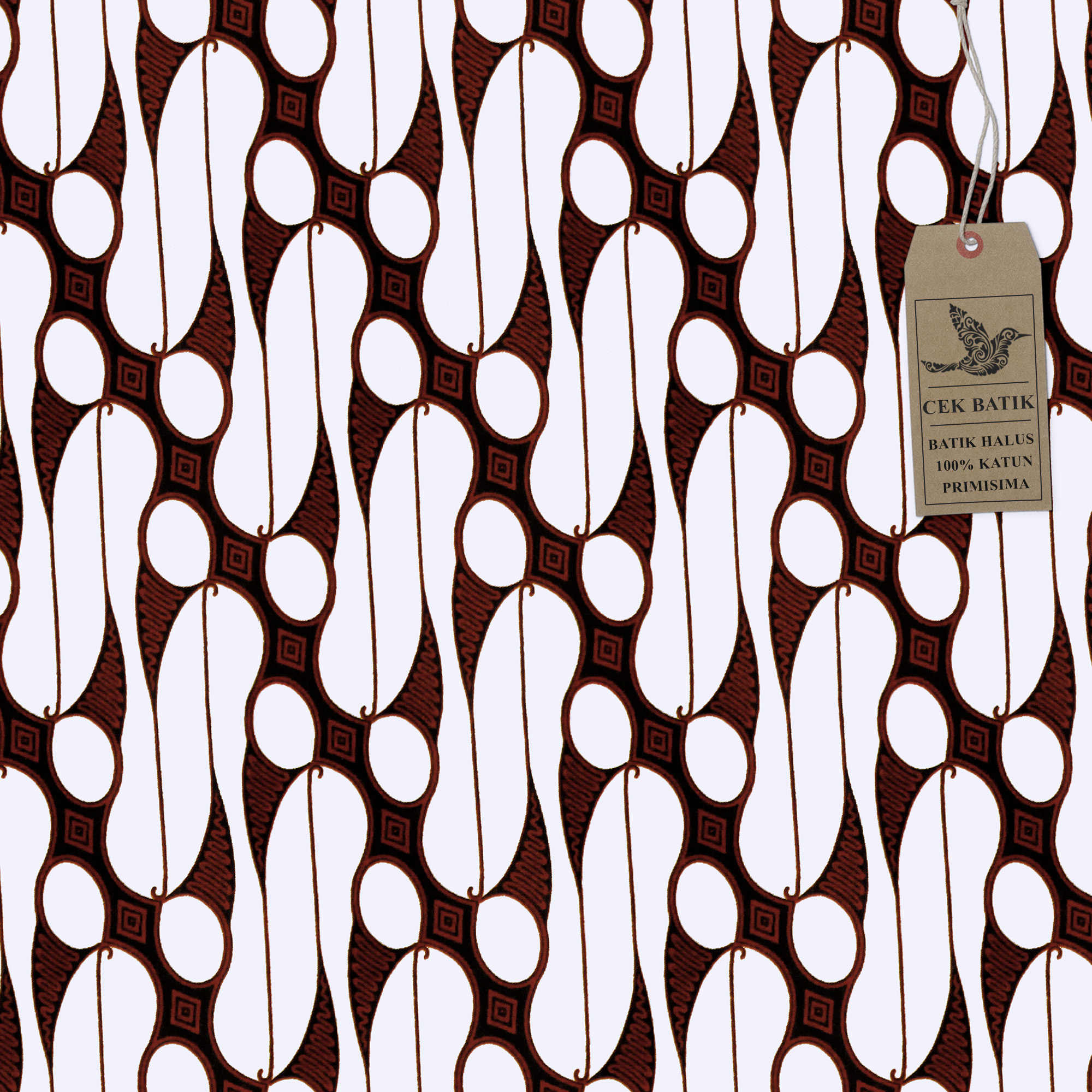 kain batik - Motif Batik Sogan Putih Classic Parang V3 (Ukuran 2 Meter ...