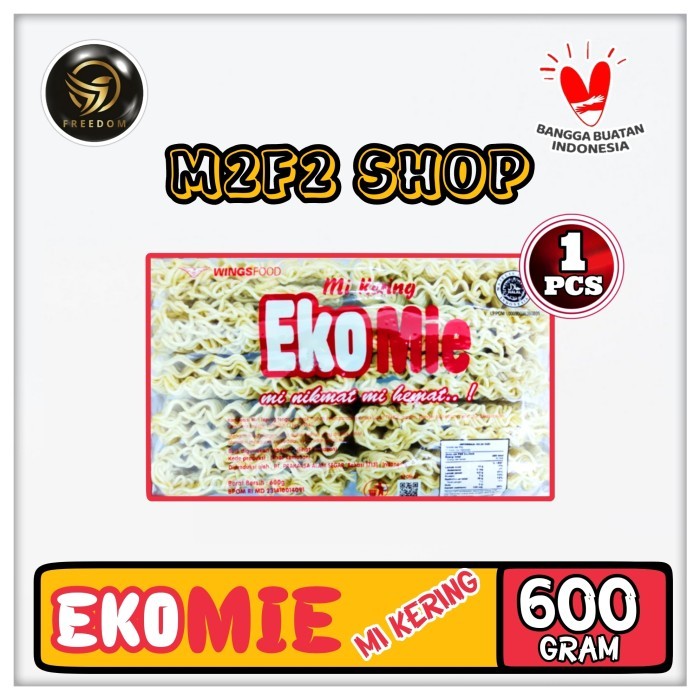 Mie Kering Eko Mie Nikmat dan Hemat - 600 gr (Kemasan Pack) | Lazada ...