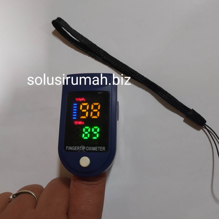 TESTER OKSIGEN OXYMETER OXY METER UKUR KADAR OXYGEN DARAH BIRU PUTIH ...