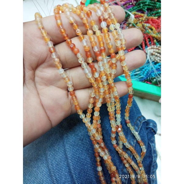 MANIK BATU ALAM BAHAN CRAFT ZIZE 4MM MODEL BULAT | Lazada Indonesia