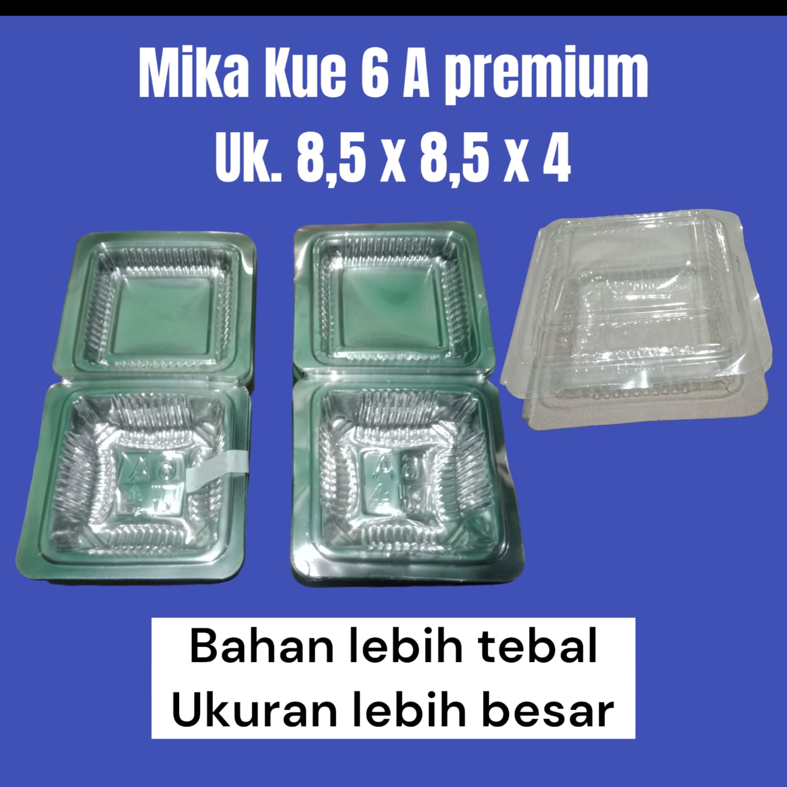 (isi 100pcs) Mika 6 A premium bahan tebal dan paling besar dikelasnya ...