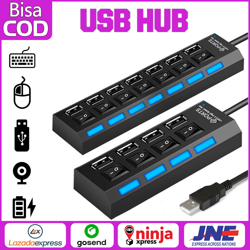 Usb Hub Saklar 4/7 Port in 1 dalam 1 On Off 50 cm 4/7 High Speed output ...