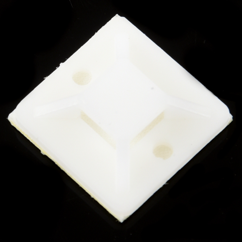 White Self Adhesive Cable Tie Mount Base Holder 100 Pcs - zhengfu1993 ...