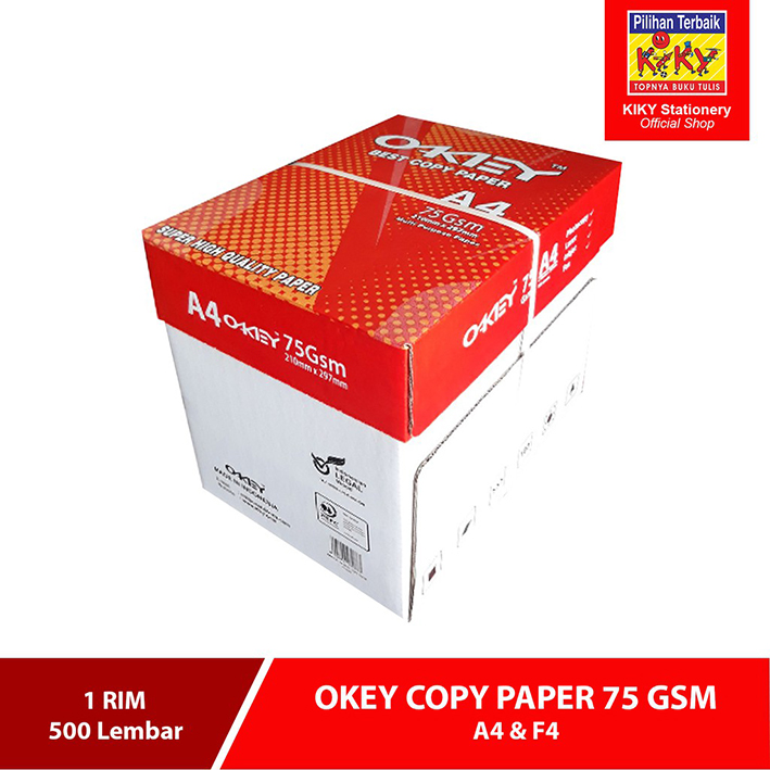 Kertas HVS Okey A4 75 gsm isi 500 Lembar | Lazada Indonesia
