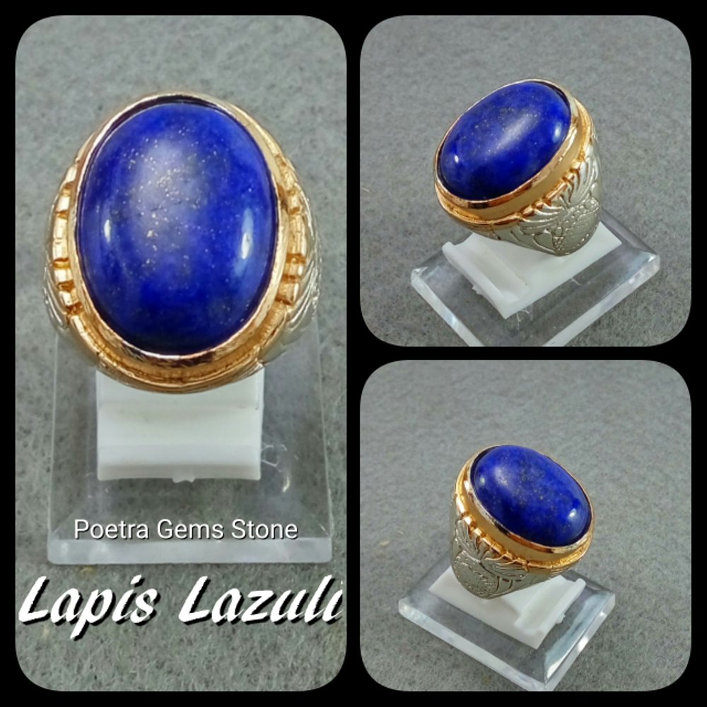 CINCIN BATU AKIK NATURAL BIRU LAPIS LAZULI | Lazada Indonesia