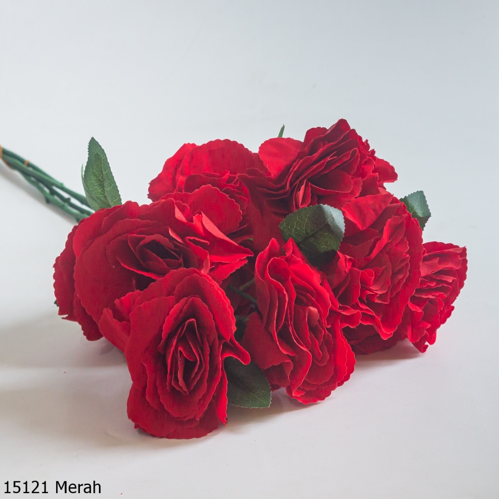Bunga Mawar Beludru Tinggi Merah 1512 | Lazada Indonesia