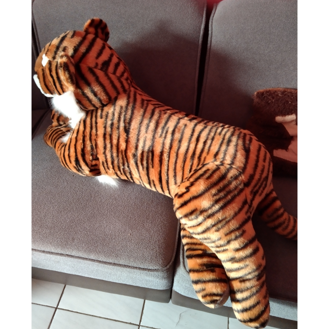 BONEKA KUCING MACAN HARIMAU SINGA TUTUL LORENG JUMBO 1 METER | Lazada ...