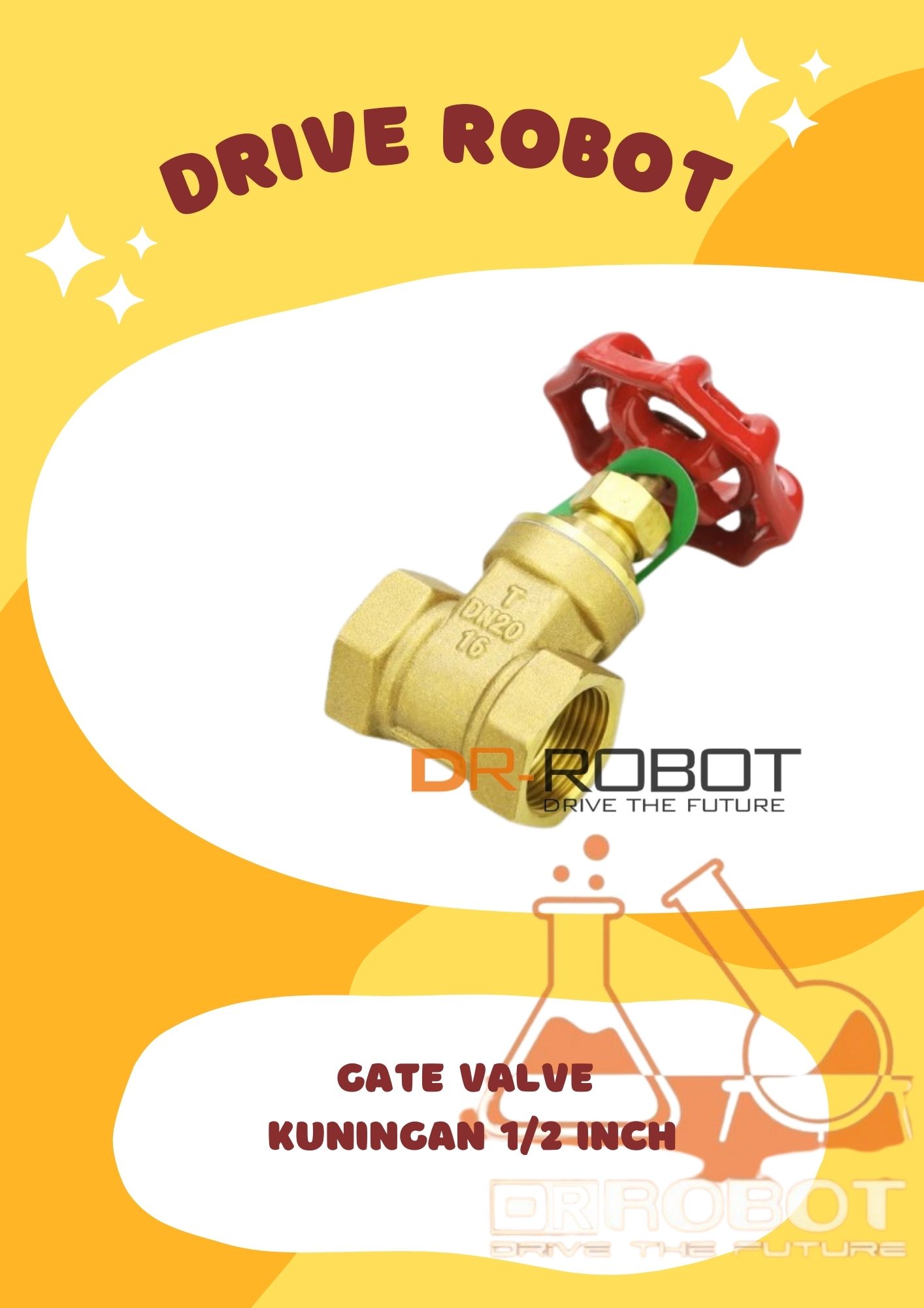 GATE VALVE KUNINGAN 1/2, 3/4, 1, 2 INCH, STOP KRAN, GATE VALVE BRASS ...
