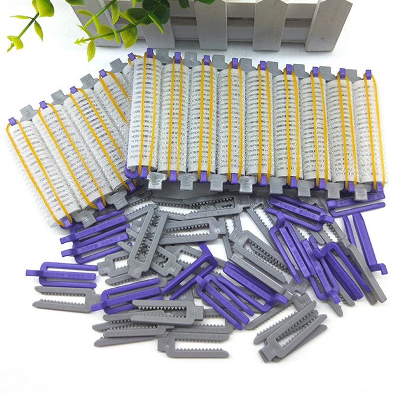 Big Size 24Pcs/Set Salon Nylon Hook & Loop Hair Rollers Set Hair Root ...