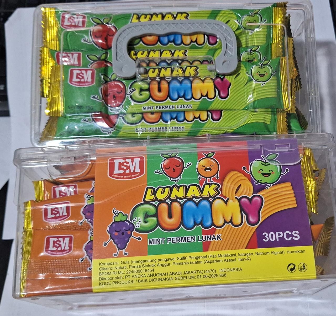 PERMEN LUNAK GUMMY DSM ISI 30PC FREE BOX | Lazada Indonesia