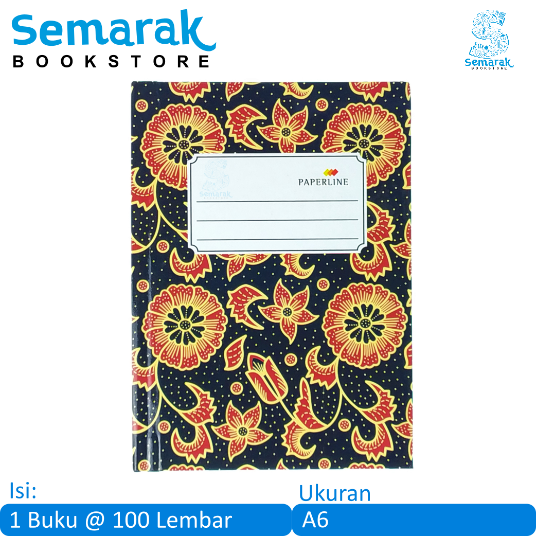 Paperline Hard Cover Buku Tulis Sampul Tebal A6 [1 Buku / 100 Lembar ...