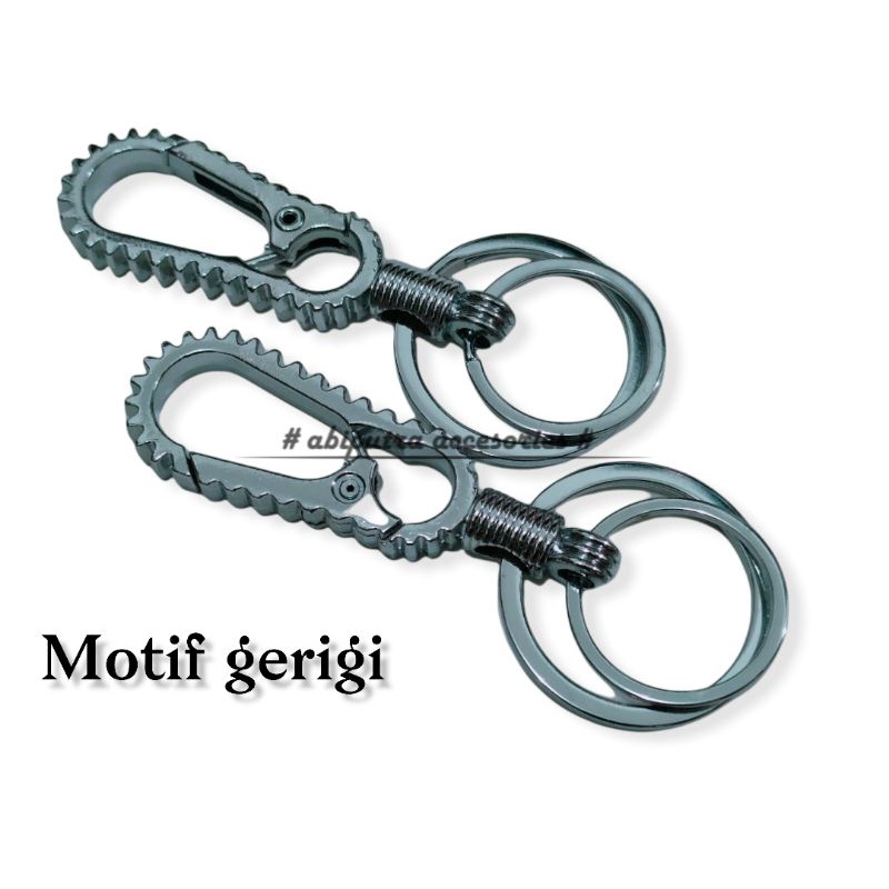 gantungan kunci ring GERIGI / gantungan kunci ring2 stainless gerigi ...