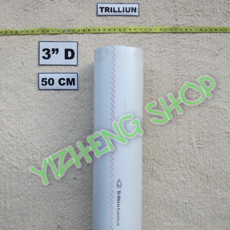 Pipa PVC 3 INCH D PUTIH TRILLIUN PANJANG 50CM | Lazada Indonesia