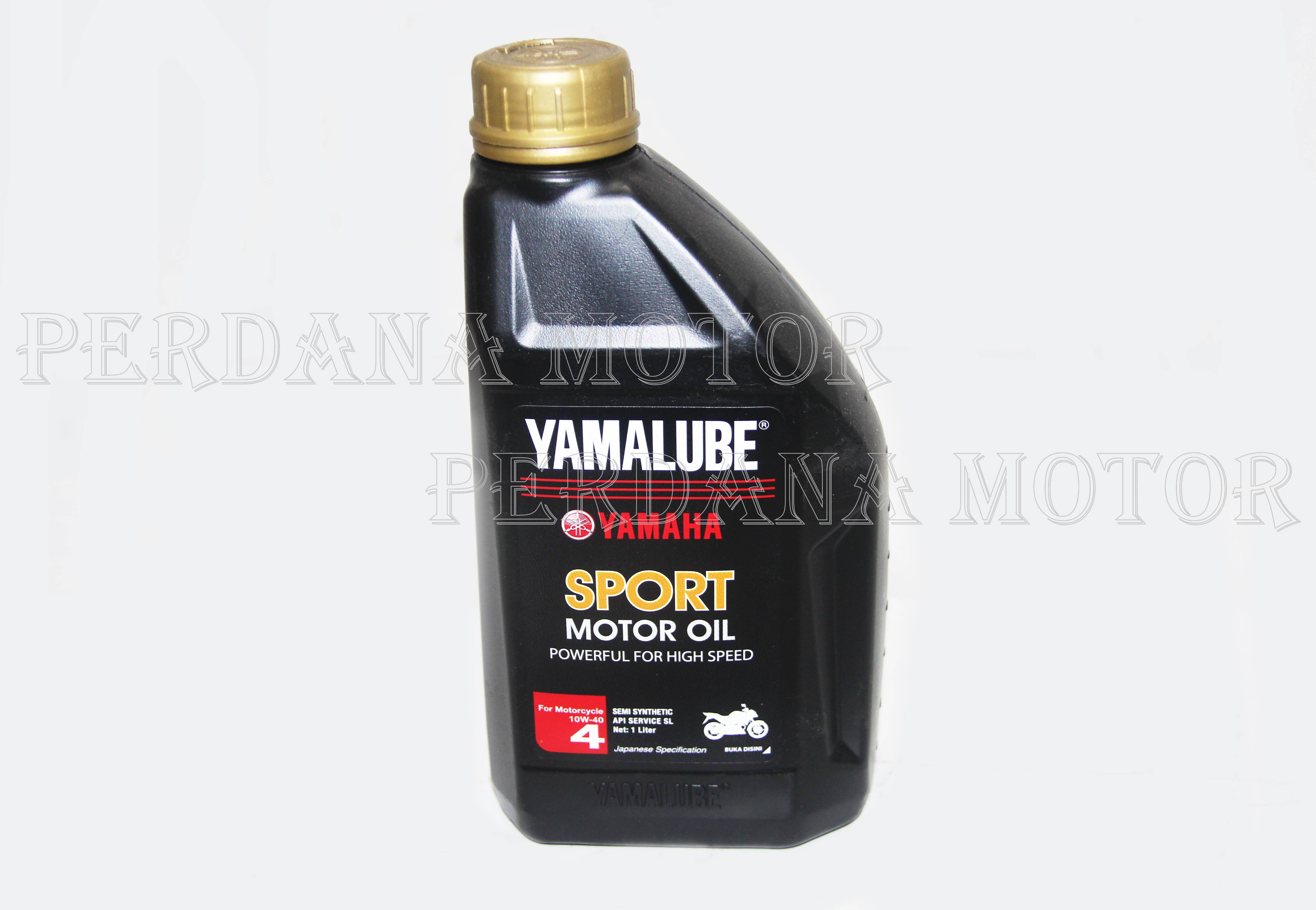 OLI MESIN YAMAHA YAMALUBE SPORT 10W/40 4T 1L 1000m Semi Syntetic hitam ...