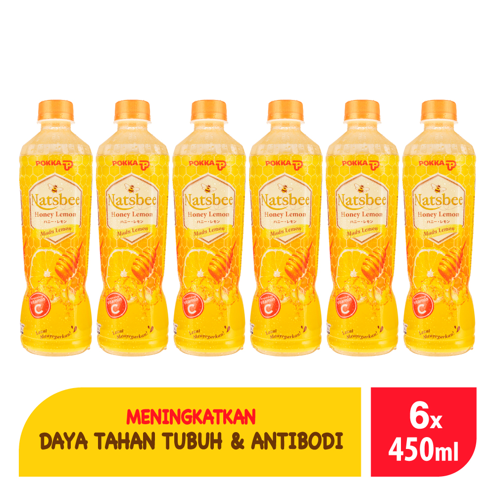 Pokka Natsbee Honey Lemon - 450 ML ( 6 Pcs ) | Lazada Indonesia