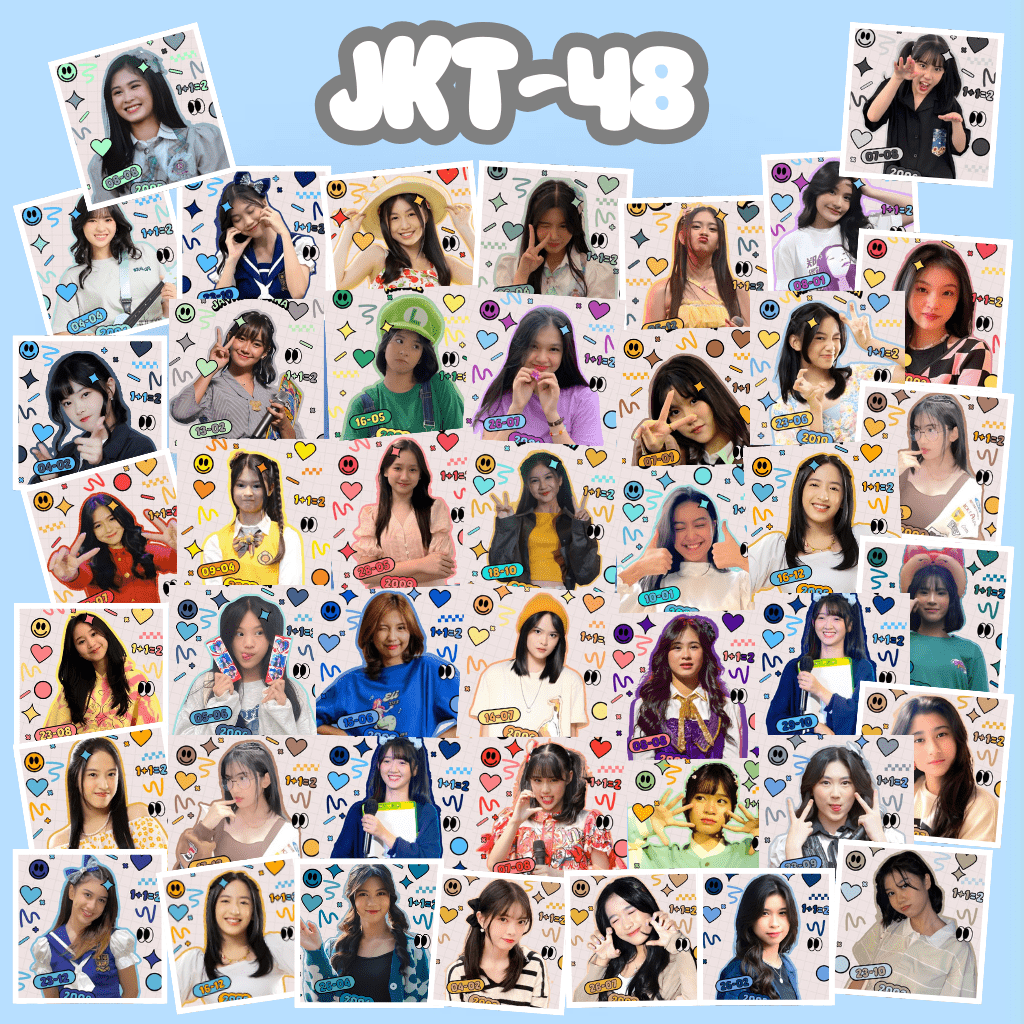 50 pcs Sticker Persegi JKT48 Aesthetic | Sticker Decor Jurnal Scrapbook ...