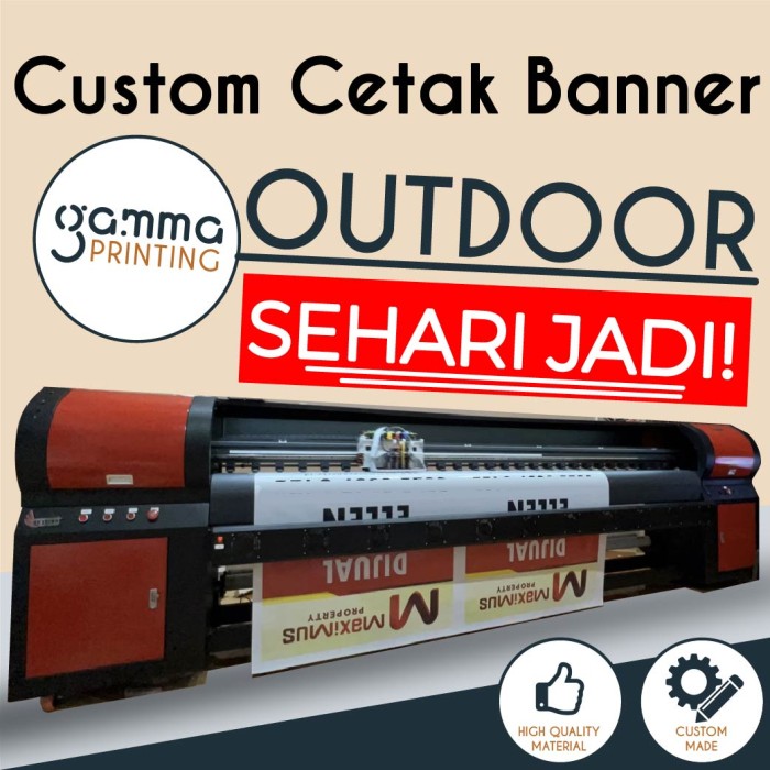 Cetak Spanduk Banner 280gr Digital Print Outdoor Print Spanduk Custom