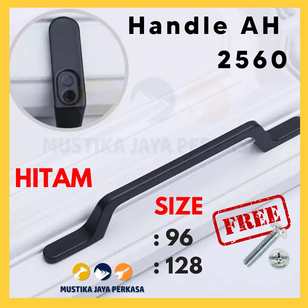 Handle Laci Minimalis Unik AH 2560 Emas Hitam Tarikan Handel Lemari ...