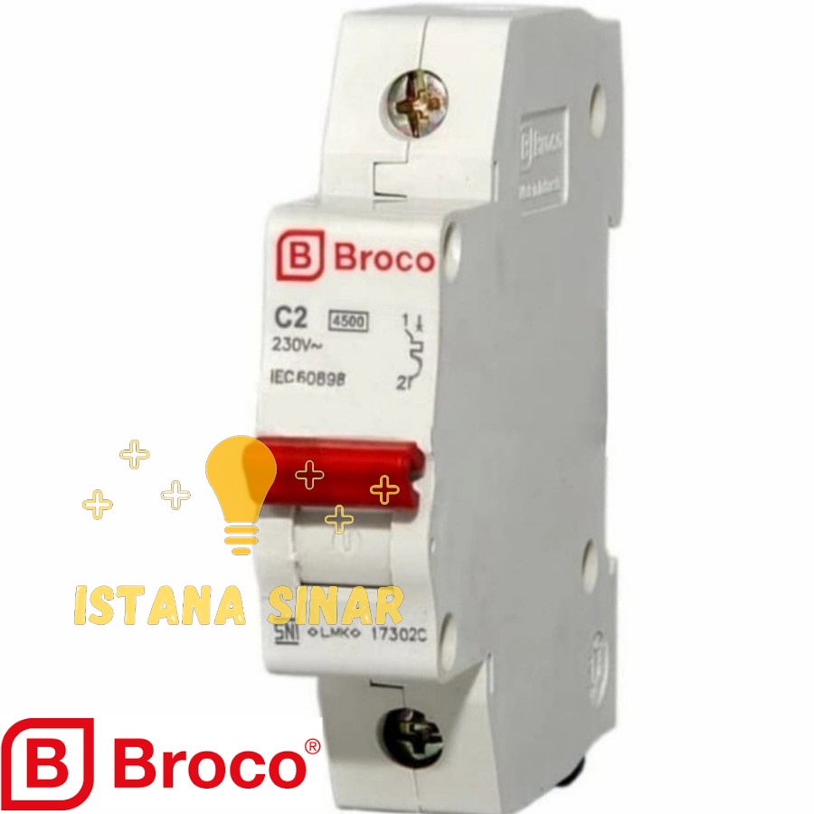 NCB broco 2A, 4A, 6A,10A,16A, 20A, 25A, 32A Ampere / MCB Broco Terbaik - 2 A - 20 A | Lazada ...