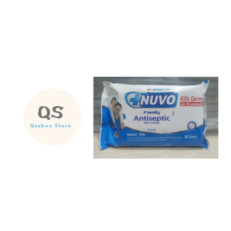 Nuvo Family Antiseptic Wet Wipes 50 sheets - tisu basah | Lazada Indonesia