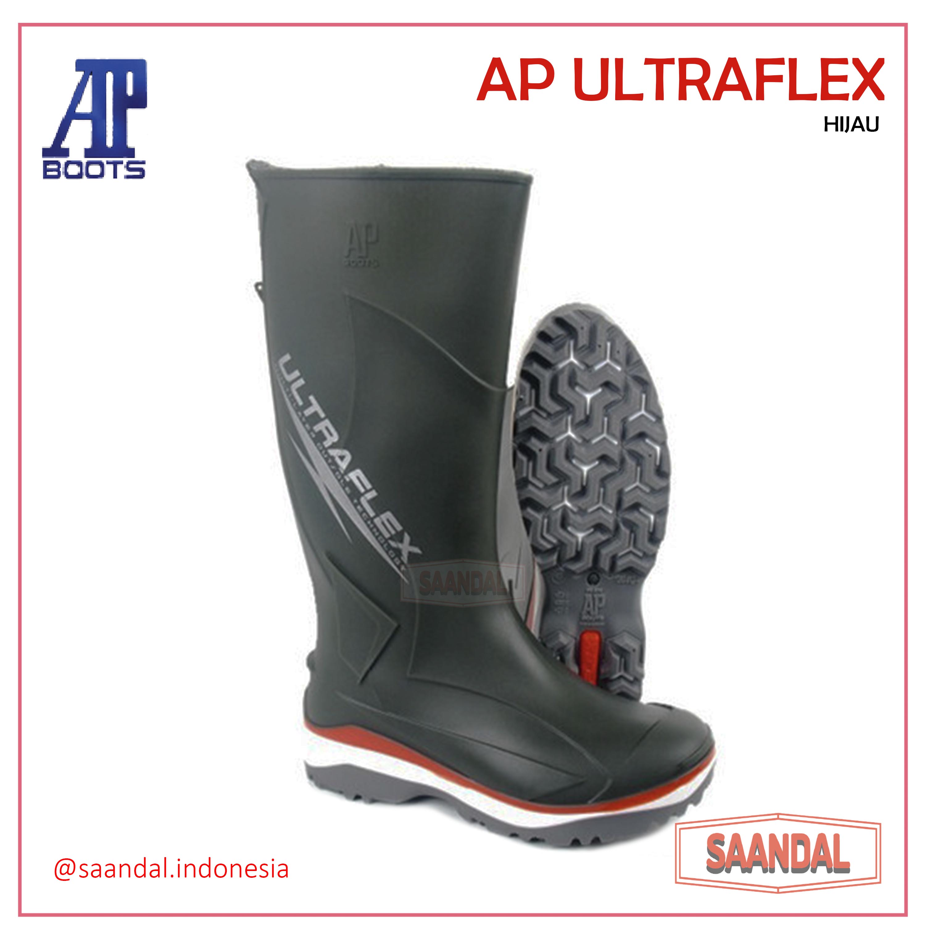 AP Ultraflex 2018 Safety Sepatu Boots Hijau Green Lentur Perikanan APD ...