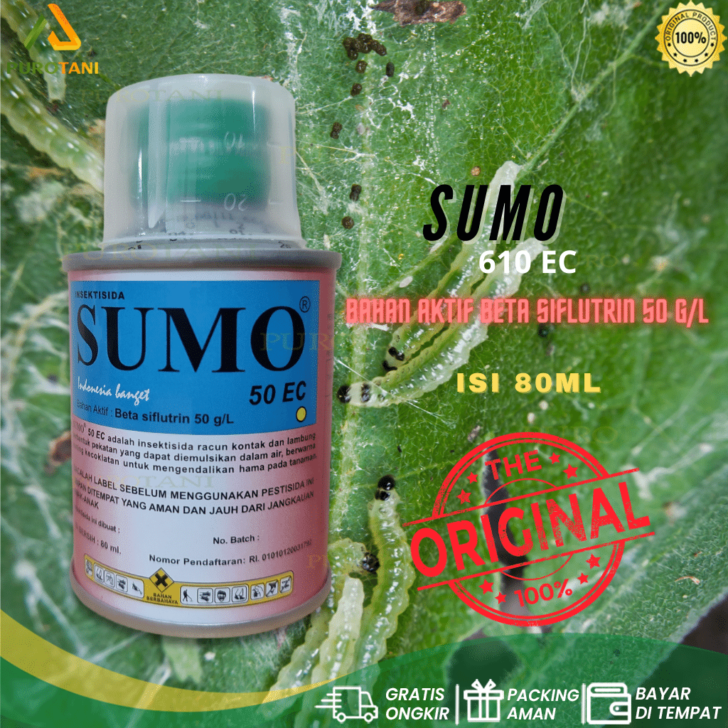 Insektisida SUMO 50EC 80 ml obat pembasmi ulat dan kutu Beta siflutrin ...