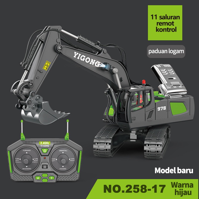 Ekskavator mainan simulasi anak-anak Boy Toy Engineering Car Digger ...