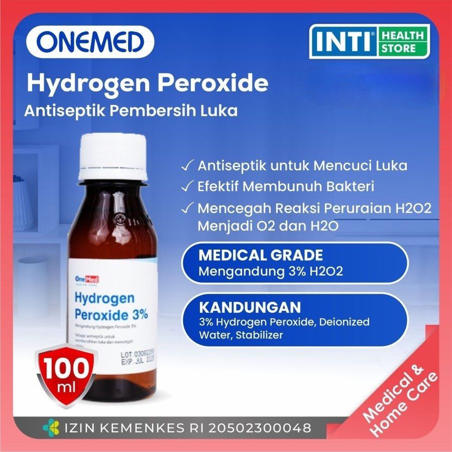 OneMed | H2O2 Hydrogen Peroxide 3% 100 ml | Lazada Indonesia