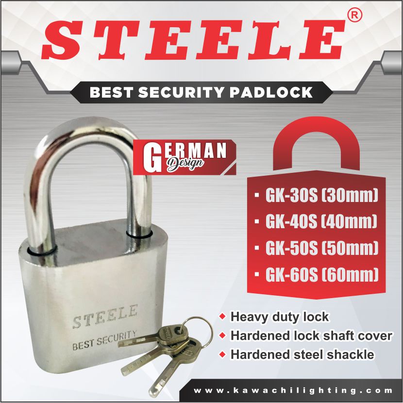Gembok Best Security Padlock 60MM GK-60S STEELE | Lazada Indonesia