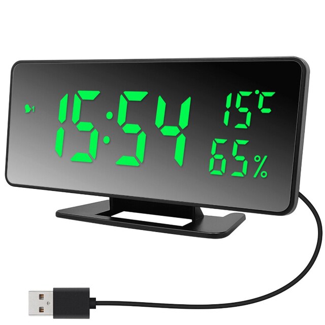 Sonifer Jam Meja Digital Mini VST-888 Weker Alarm Clock Mirror Led ...