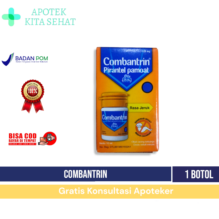 COMBANTRIN SYRUP ANAK RASA JERUK 10 ML | Lazada Indonesia