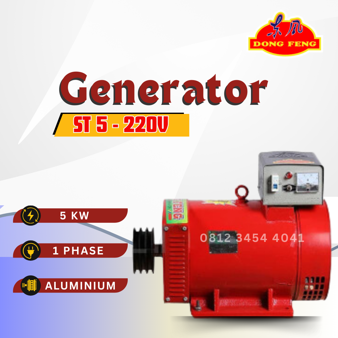 Alternator 1phase Dongfeng 5kw ST 5 Dinamo Genset | Lazada Indonesia