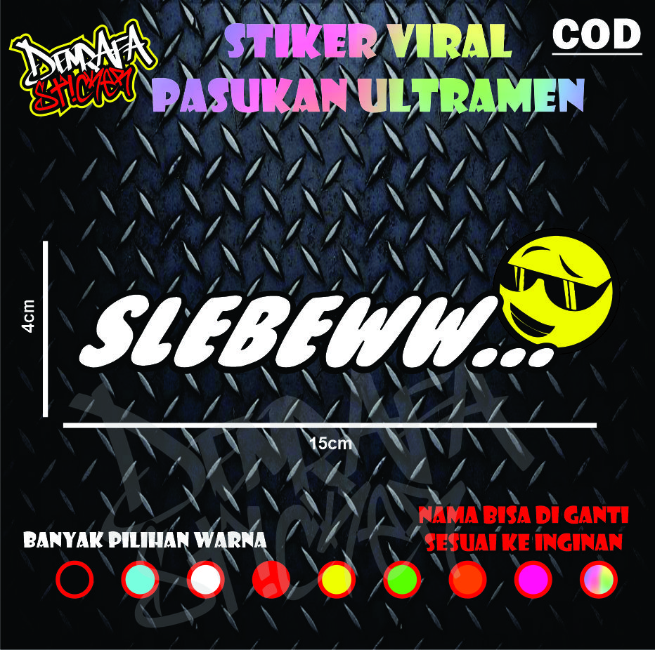 STICKER CUTTING VIRAL SLEBEWW / STICKER MOTOR VIRAL LUCU SLEBEWW ...