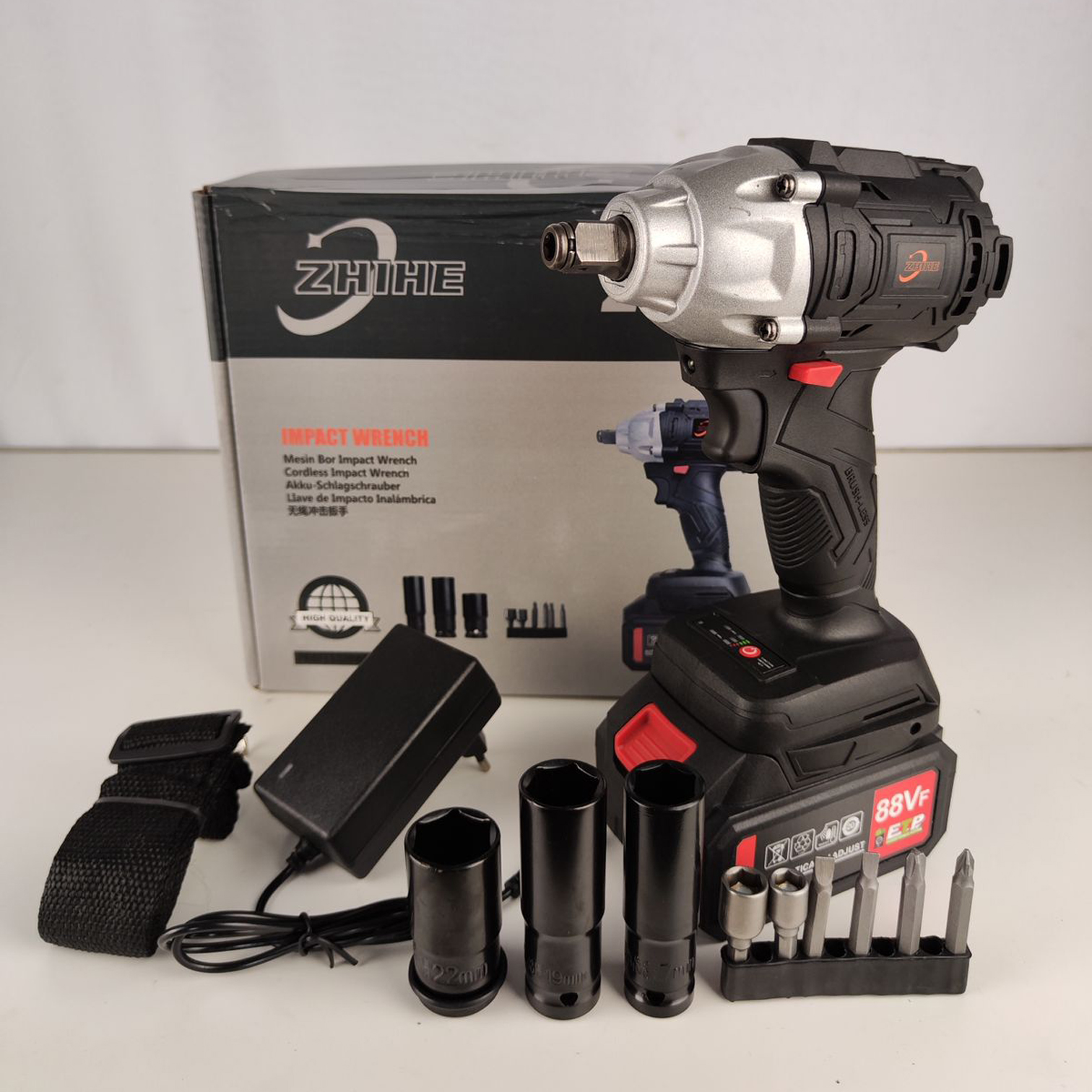 Impact Wrench Cordless JLD 48S Brushless Set Mesim Bor Pembuka Baut 48V ...