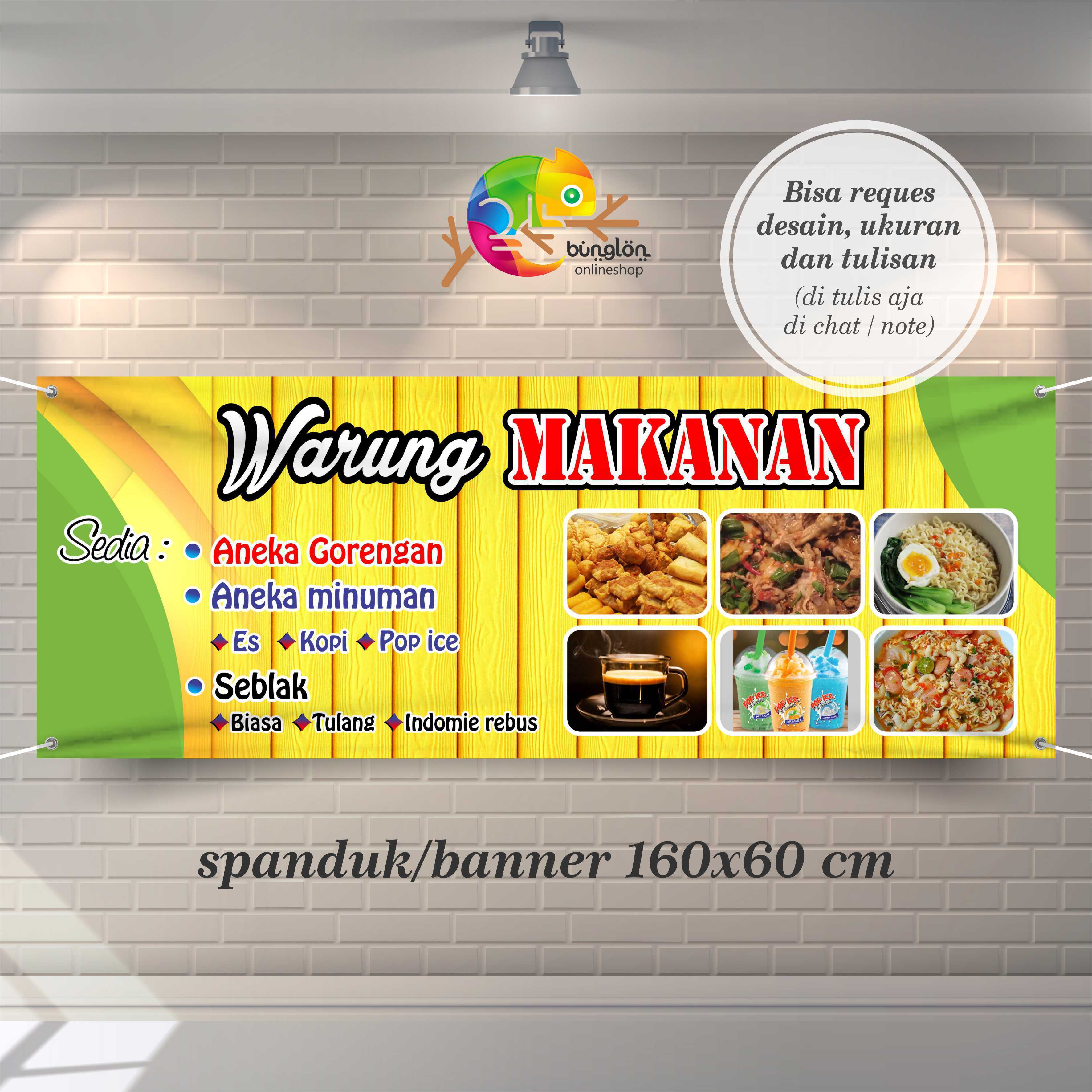 Spanduk, Banner Warung Makanan | Lazada Indonesia