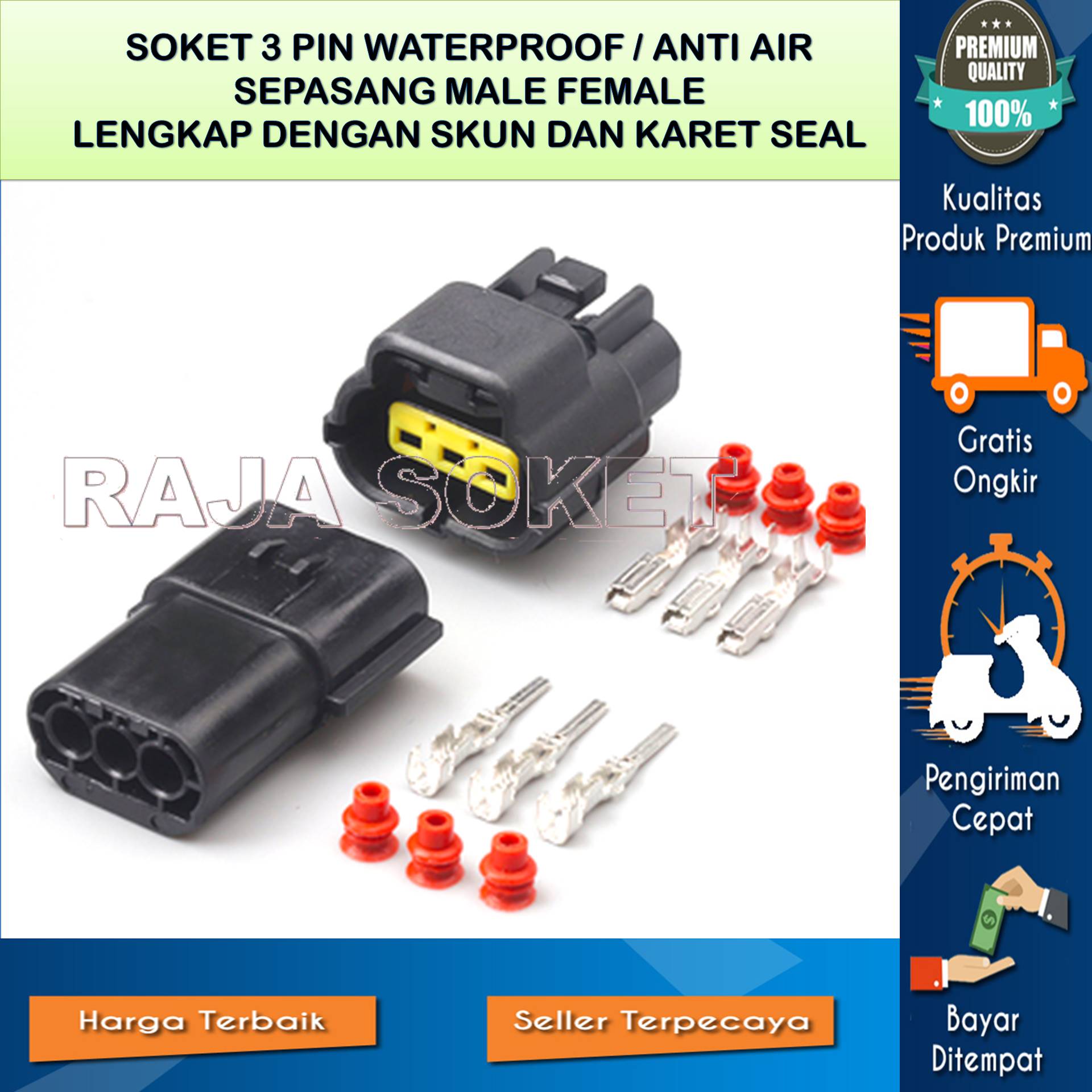 SOKET SOCKET KONEKTOR CONNECTOR 3 PIN TPS THROTTLE CAIRAN REM ...